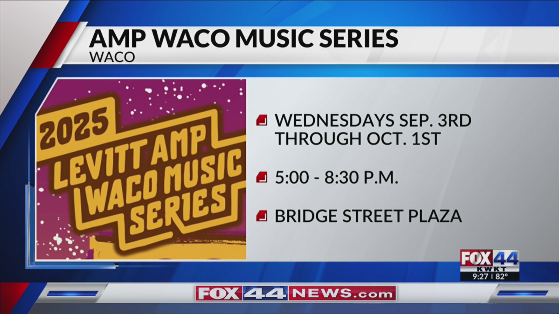 Live music returning to Waco’s Bridge Street Plaza