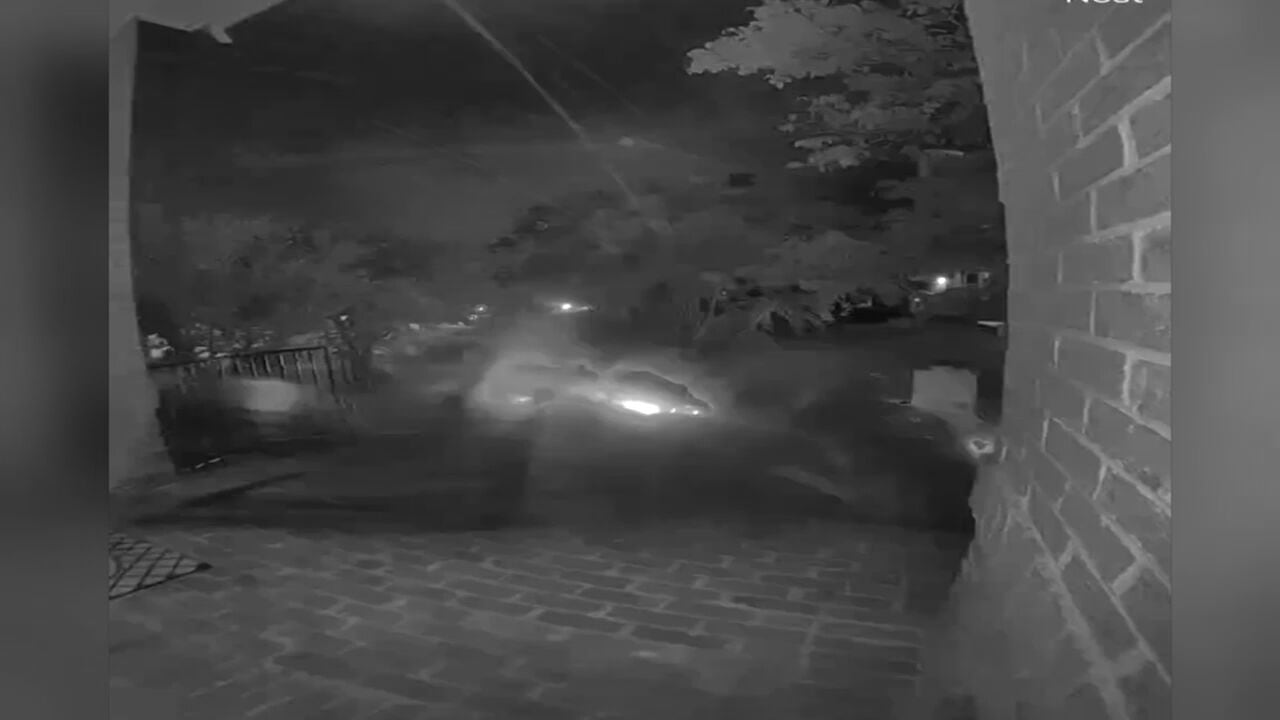 Car flies off road, crashes into front steps of DeKalb County home