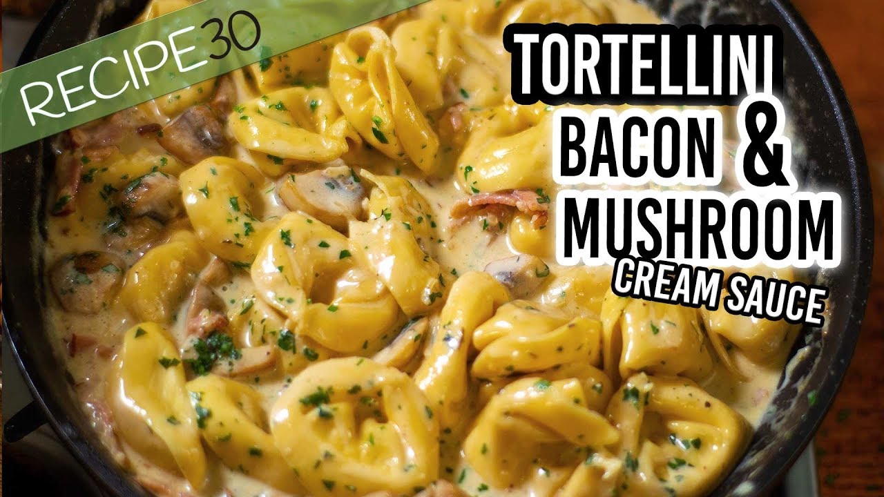 I made creamy tortellini with bacon 🍝