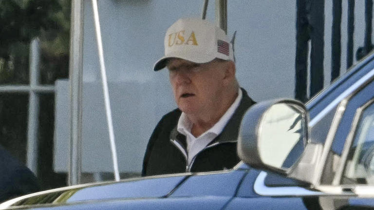 Trump Looks Like A Ghost In Unrecognizable Makeup-Free Labor Day Outing