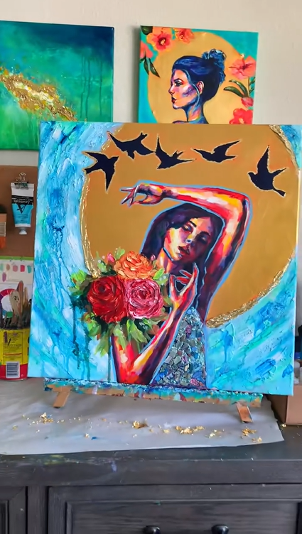 Nature-Inspired Mixed Media Art