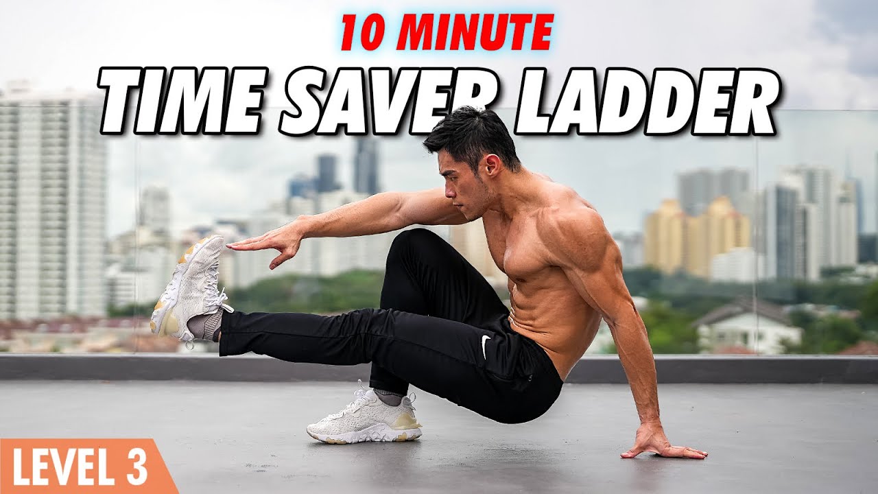 10 minute bodyweight ladder | Time saver cardio (level 3)