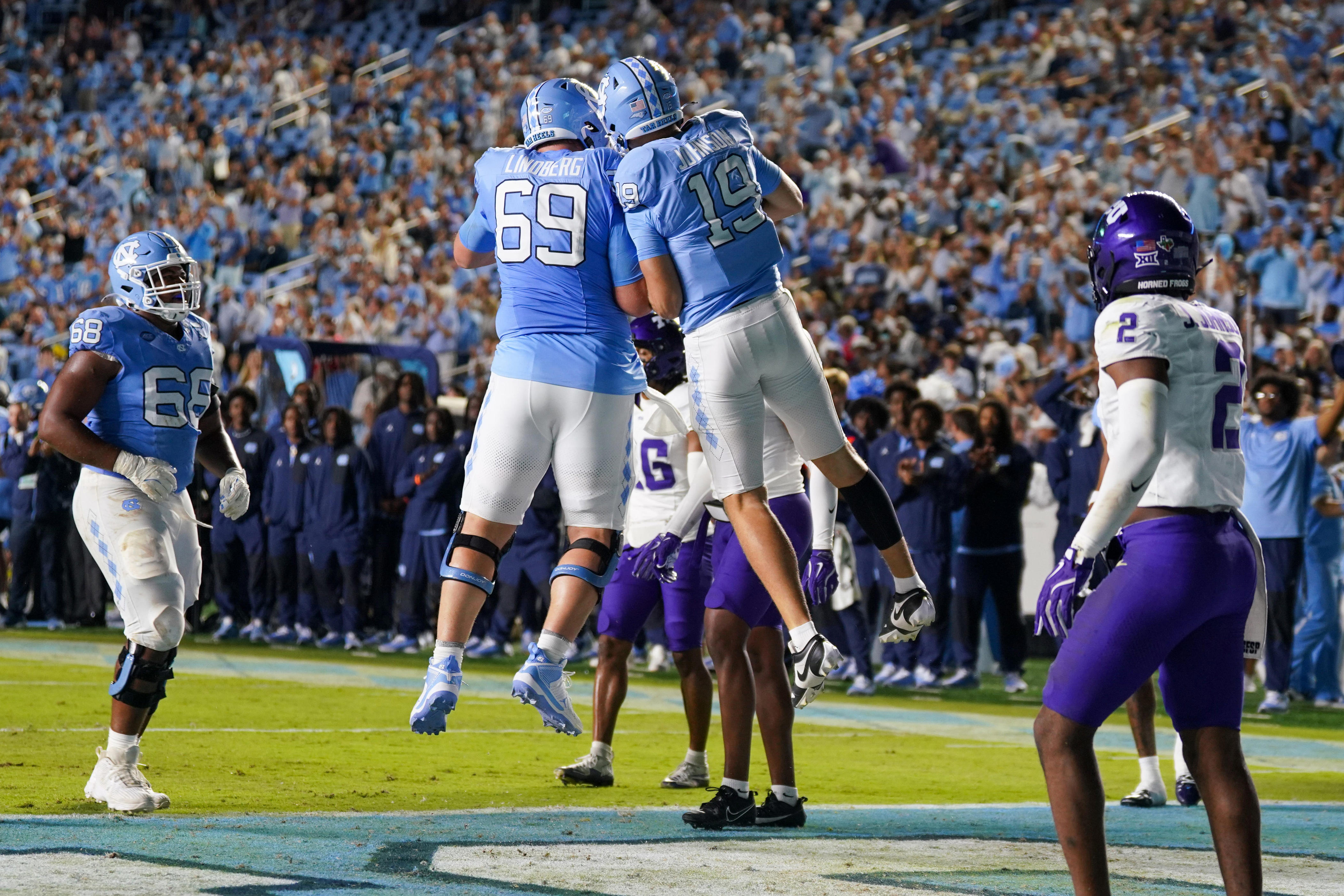 UNC quarterback Max Johnson calls touchdown pass with brother Jake a ...