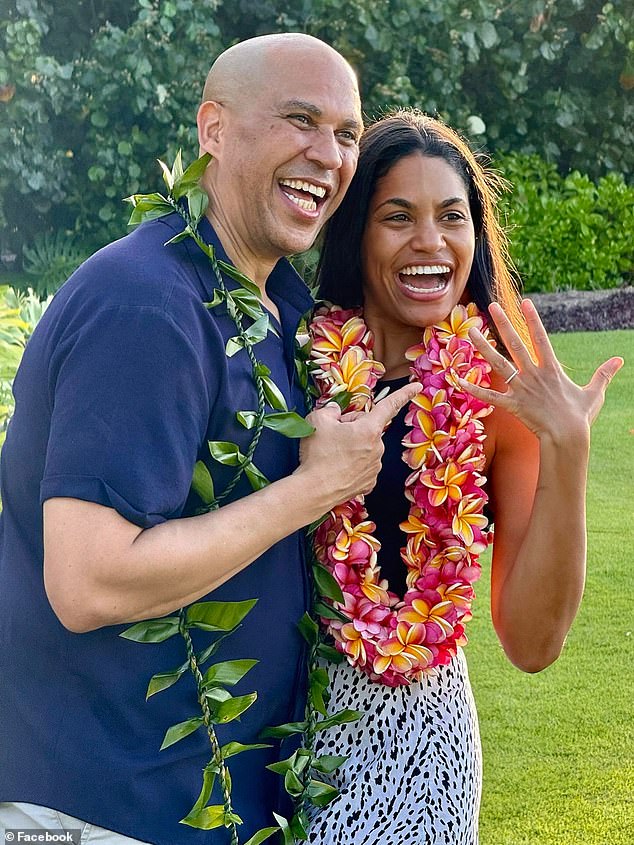 Top Democrat Cory Booker, 56, is off the market after proposing to ...