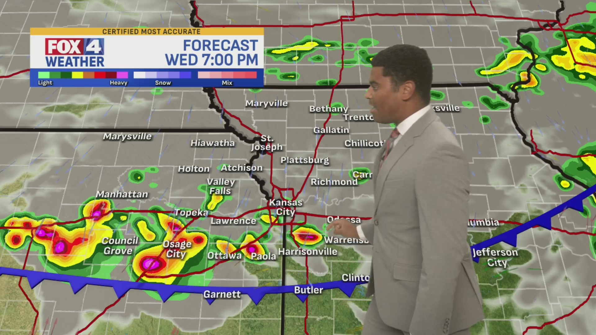 Tuesday midday forecast