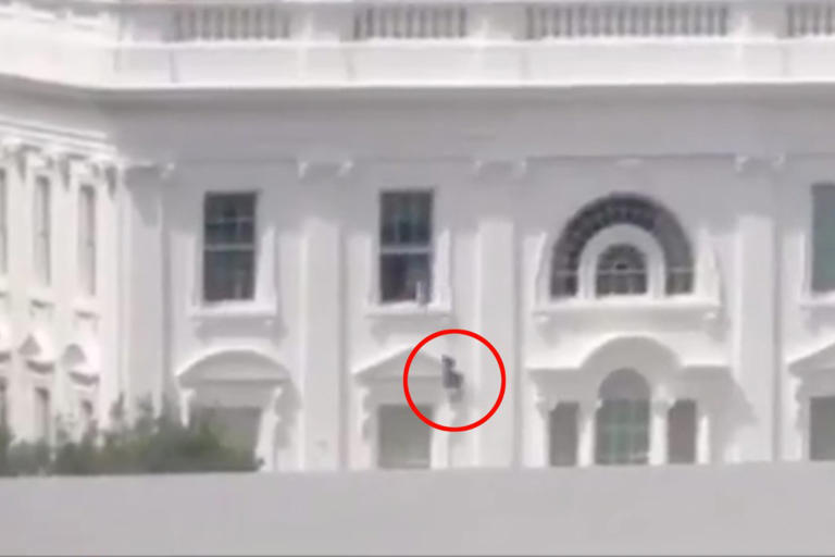 Viral video shows mysterious objects being tossed from White House window