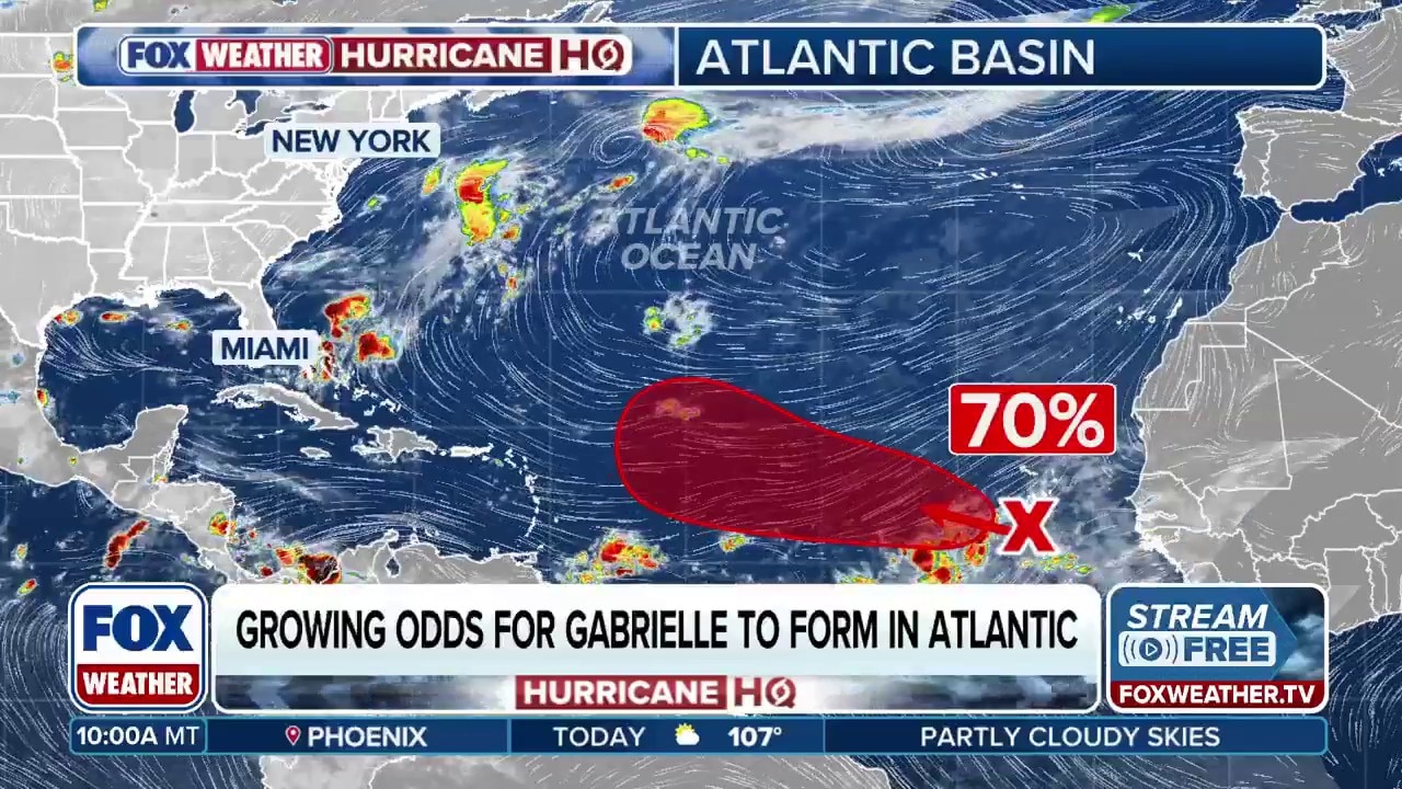 Odds grow for Tropical Storm Gabrielle to form in Atlantic