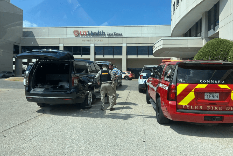 Law enforcement searching for suspect at UT Health complex