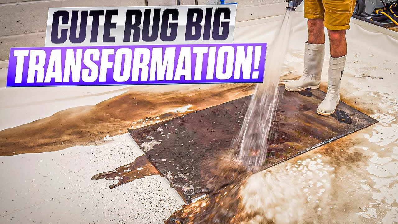 Restoring a filthy children’s rug to reveal its original design!