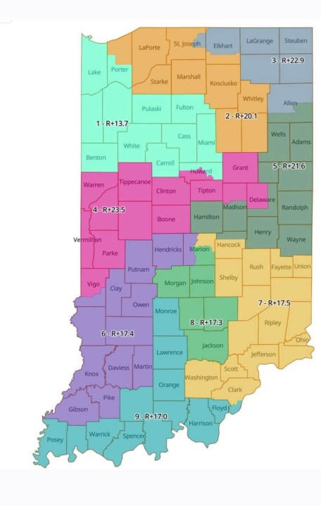 New redistricting map circulating among some Indiana Republicans would ...