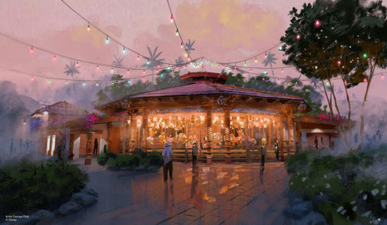 Tropical Americas Encanto building is raising quickly at Disney's ...