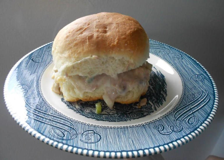 Delicious Hot Tuna Sandwich with Mushroom Soup