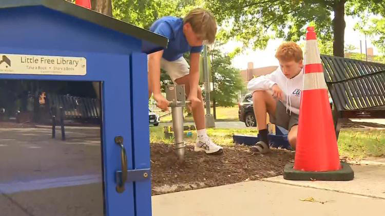 Teen builds Little Free Library on KIPP DC's Shaw campus
