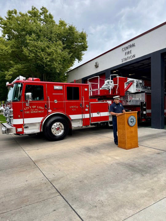 Lodi Fire Department unveils advanced 2025 aerial truck