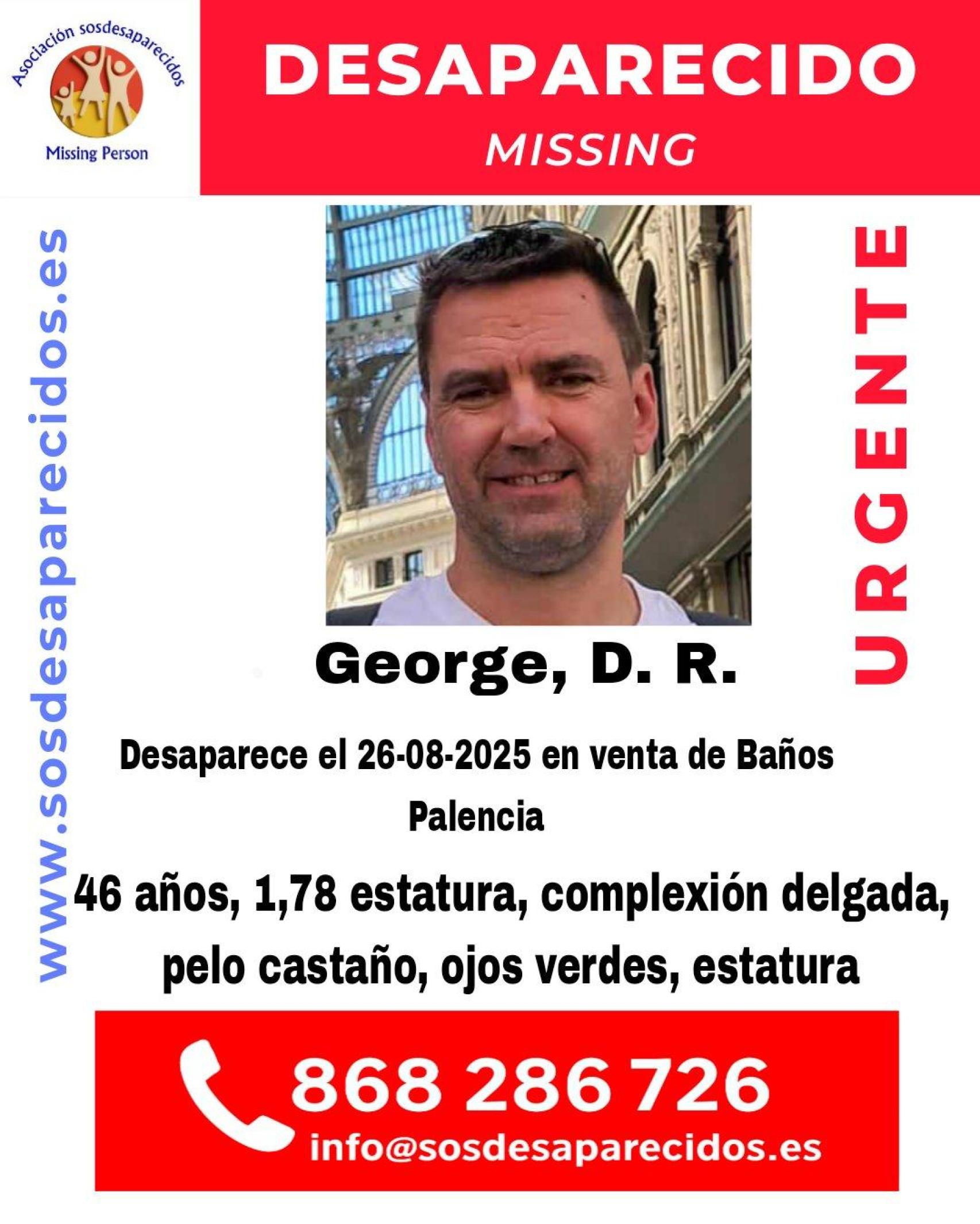 Una semana sin George, desaparecido en Venta de Baños: piden ...