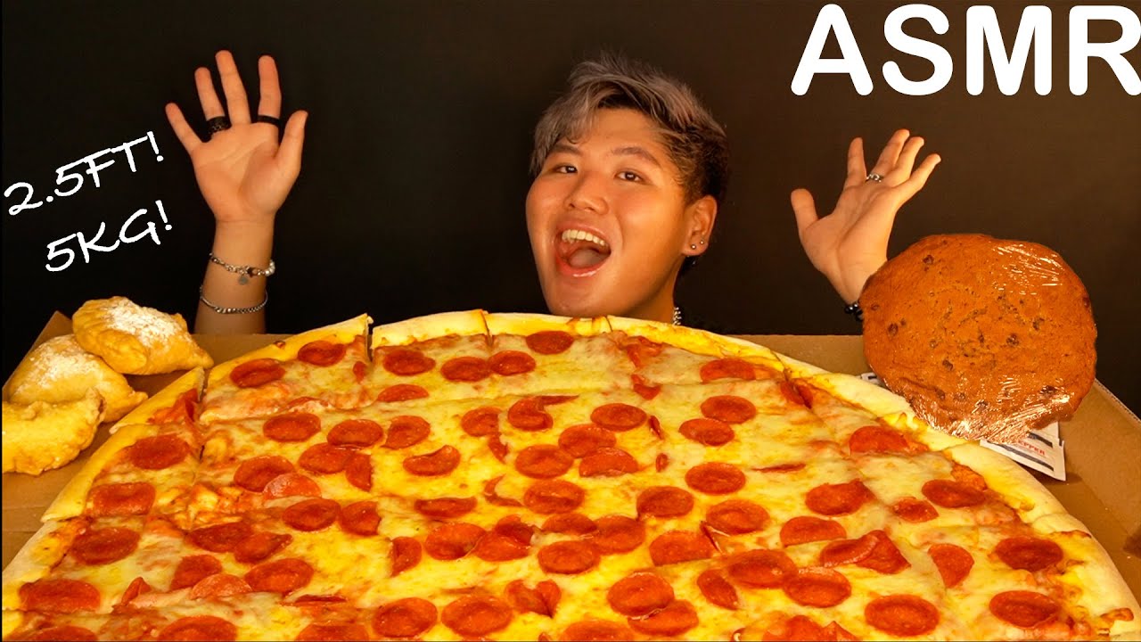 ASMR Giant 30-Inch & 5kg Pepperoni Pizza | Giant Cookie & Nutella ...