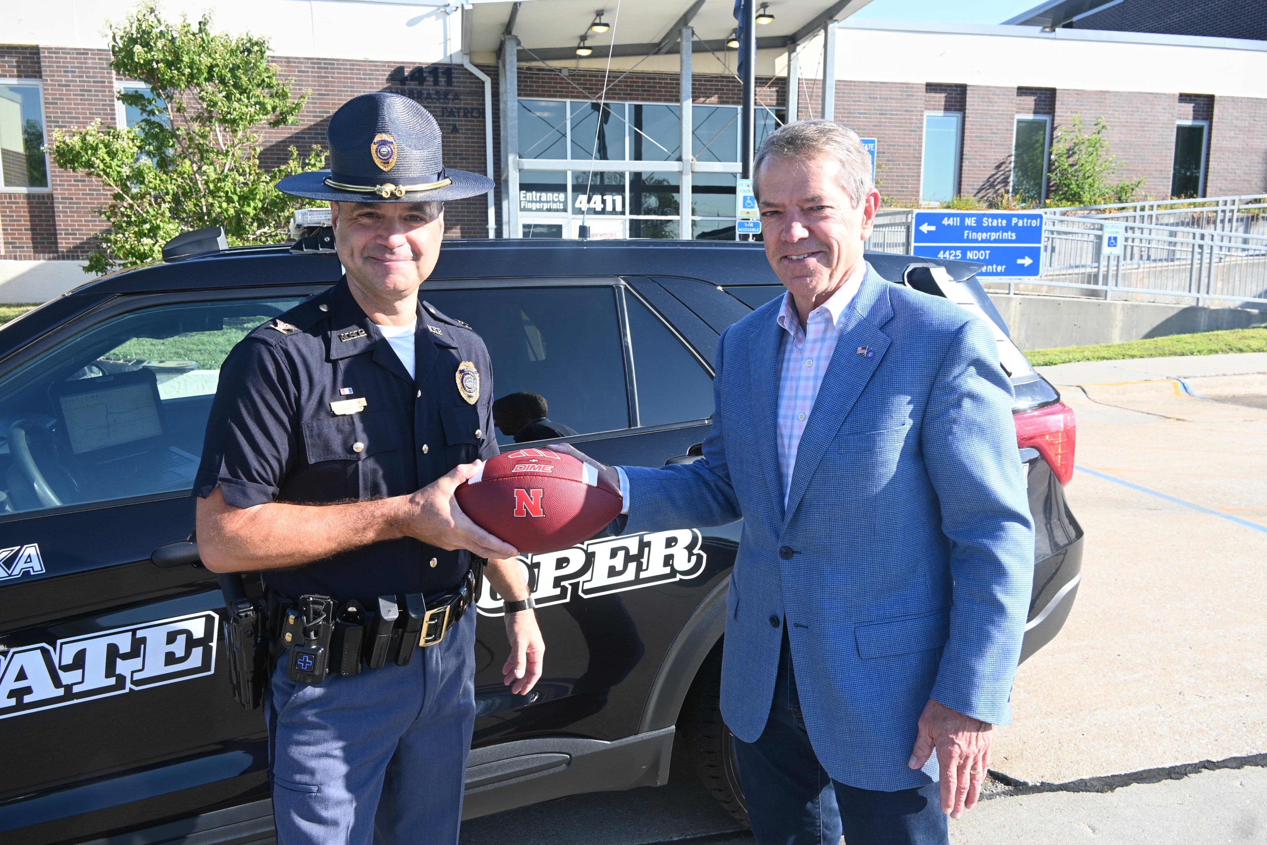 State Patrol takes Husker game day football across Nebraska to promote ...