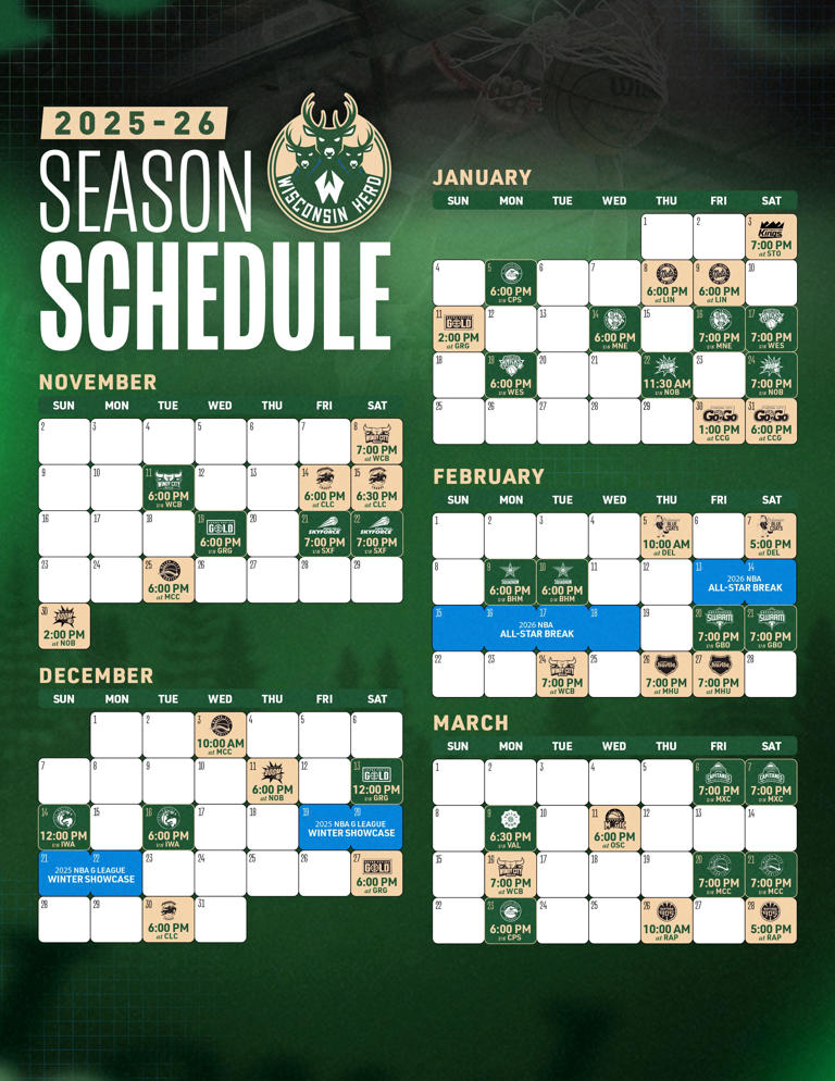 Wisconsin Herd will play its first home game on Tuesday, Nov. 11