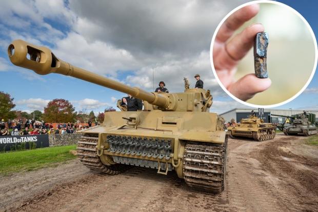 'Remarkable' discovery of WW2 shrapnel hidden under tank for 80 years