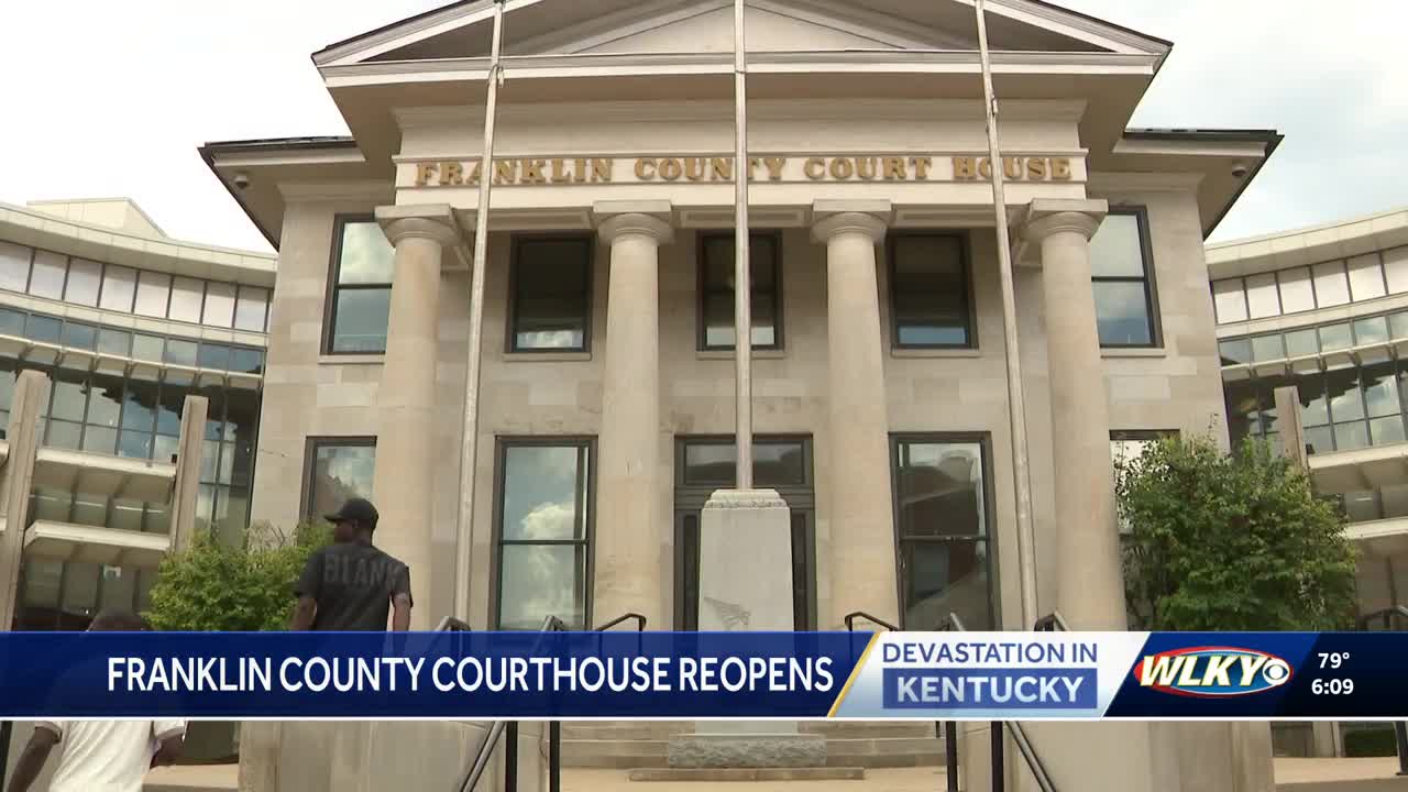 Franklin County courthouse reopens after flooding
