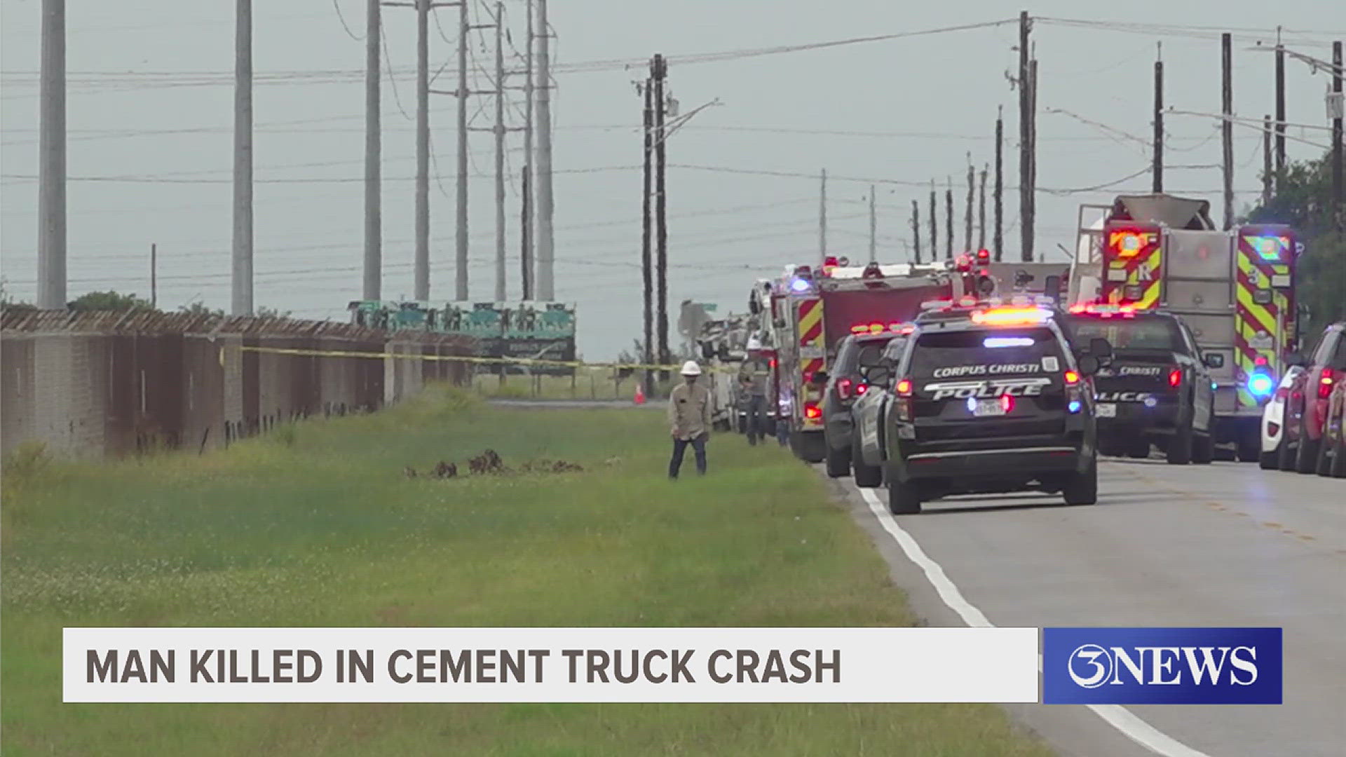Man killed in cement truck crash in Flour Bluff