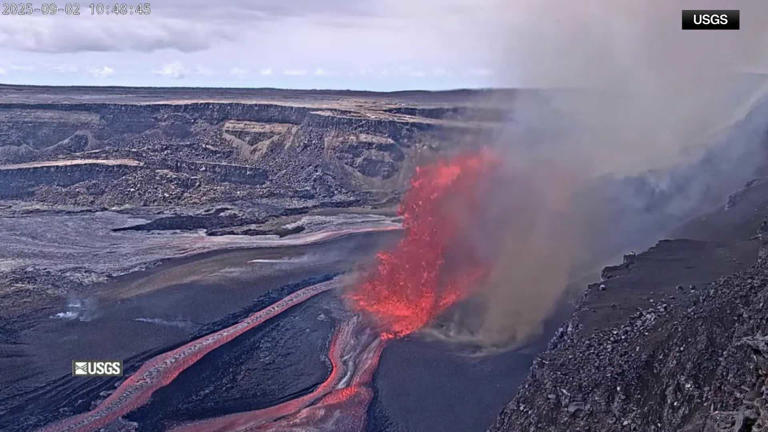 Hawaii's Kilauea volcano erupts with lava pouring out from multiple vents