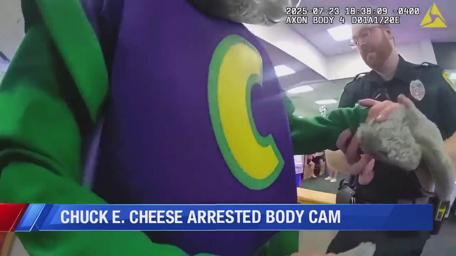 WATCH: Body cam video released of Chuck E. Cheese arrest