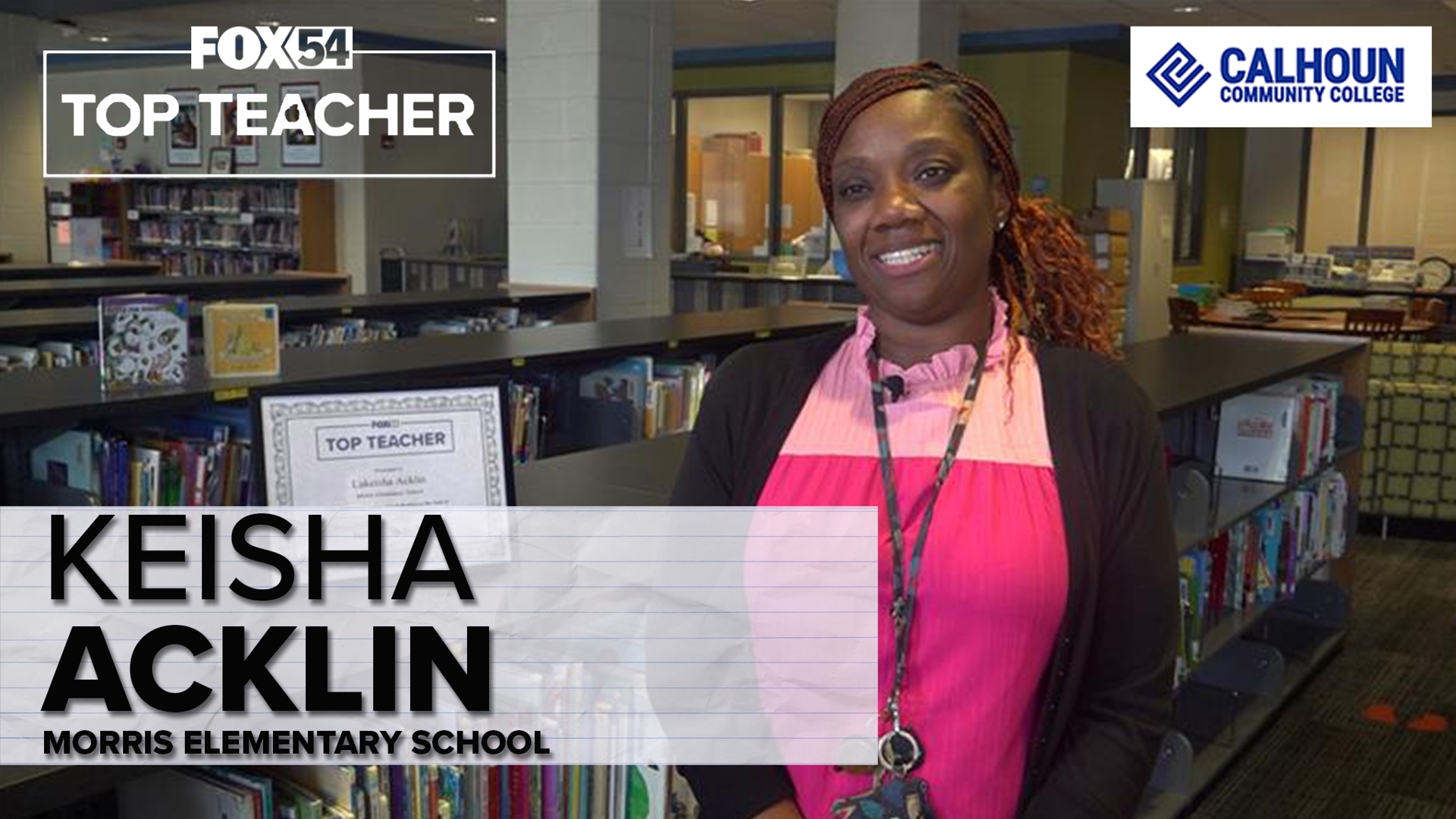 Morris Elementary's Keisha Acklin honored at FOX54 Top Teacher