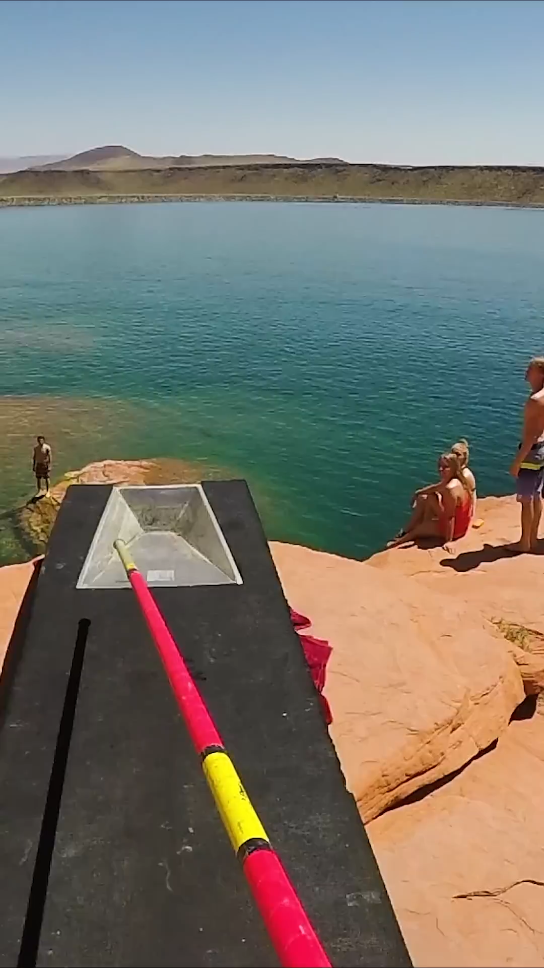 Pole Vaulting off a Cliff