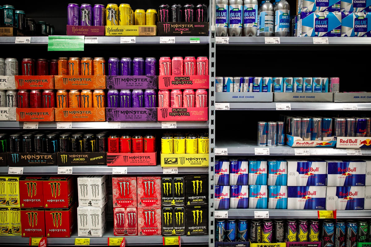 Energy drinks are banned for under-16s in bid to stop kids being hooked ...