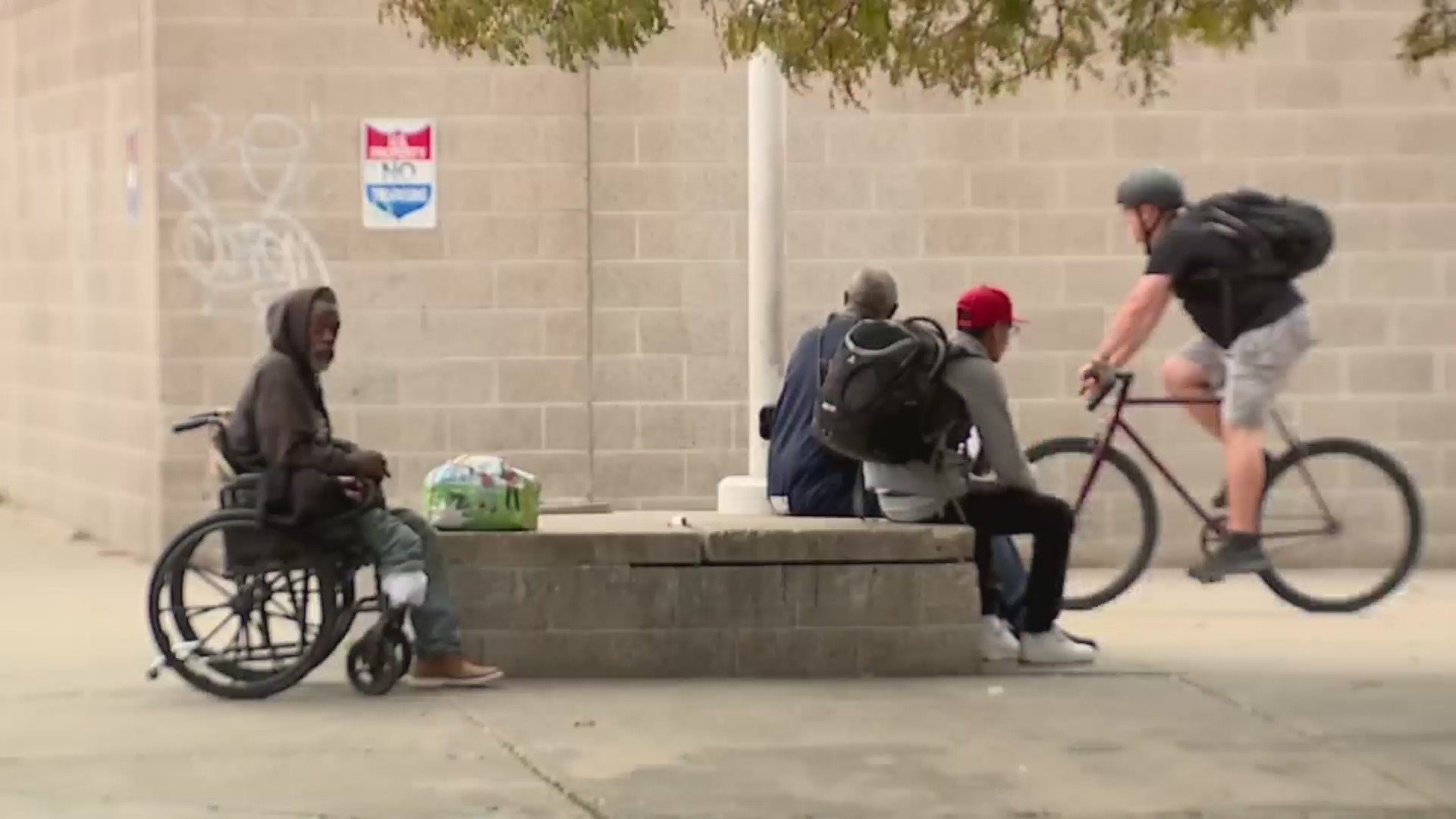 Property owners use chirping motion sensors to quell unhoused population