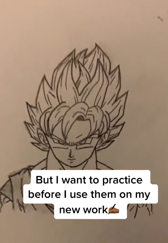 My First Time Using Markers to Draw Goku