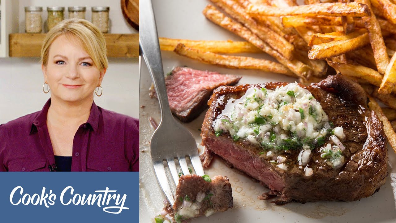Easy steak frites at home: Crispy fries + perfect pan sauce
