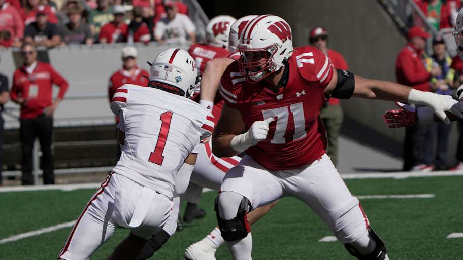 Should Wisconsin Badgers move star right tackle Riley Mahlman to left ...