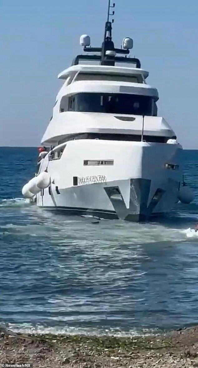 Moment luxury yacht sinks, just minutes after it is launched - as owner ...