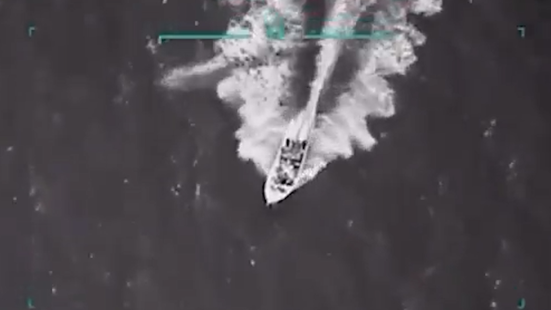 Moment US military strikes "drug-carrying boat" from Venezuela