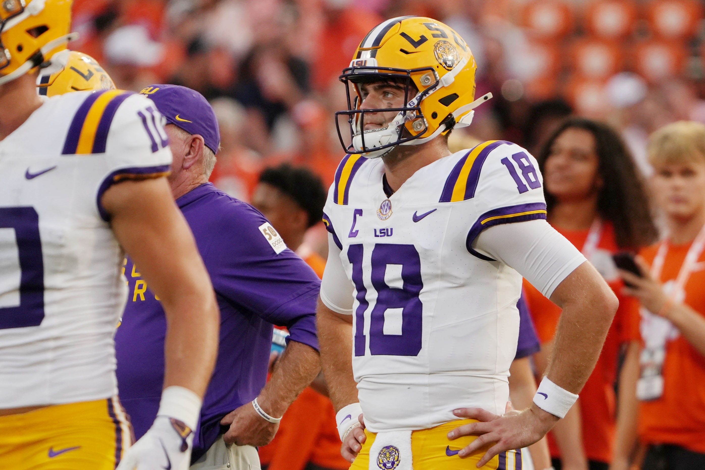 LSU football QB Garrett Nussmeier named SEC offensive player of the week