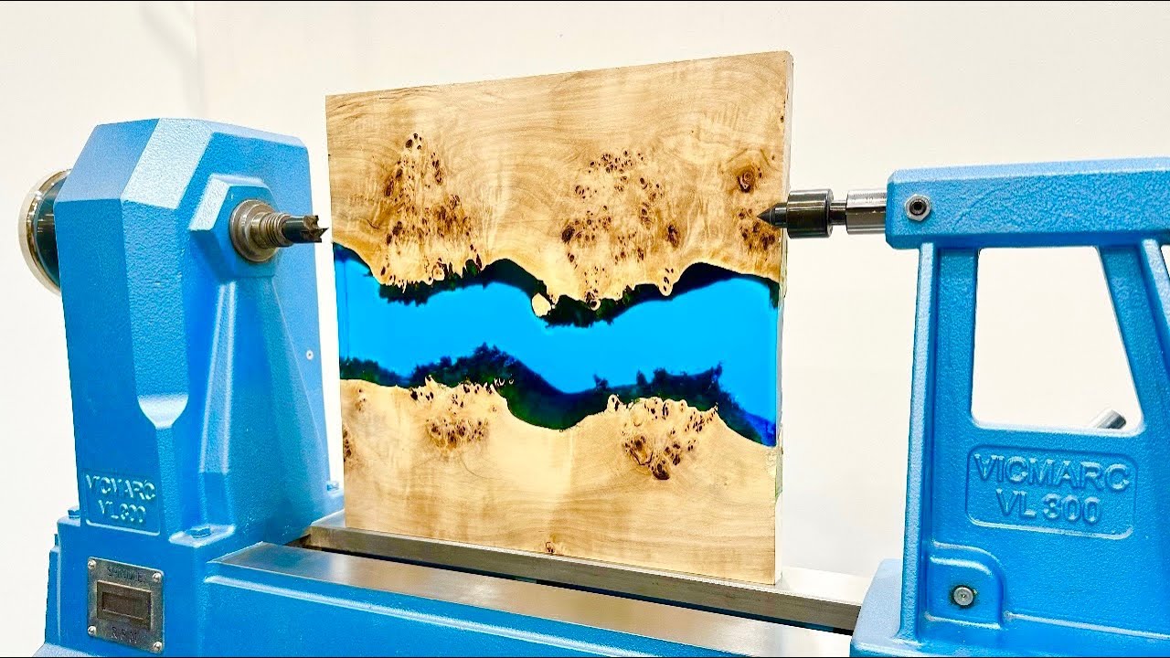 Man Turns Wood Into A River Bowl