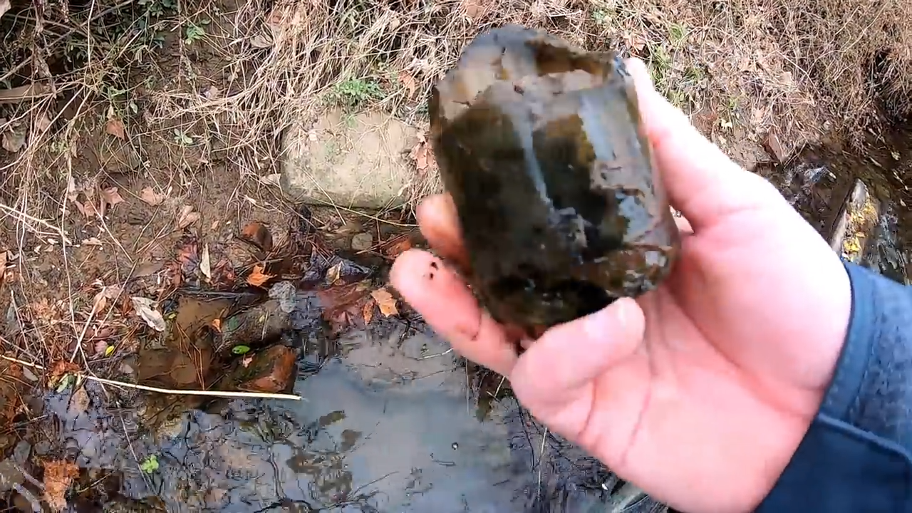 River treasure hunt for antique bottles
