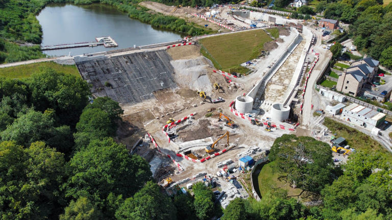 Whaley Bridge dam disaster: Incredible photos show final repairs after ...