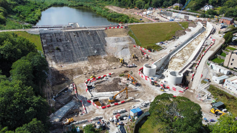 Whaley Bridge dam disaster: Incredible photos show final repairs after ...