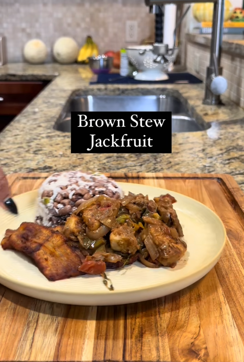 Flavor-Packed Caribbean Brown Stew Jackfruit