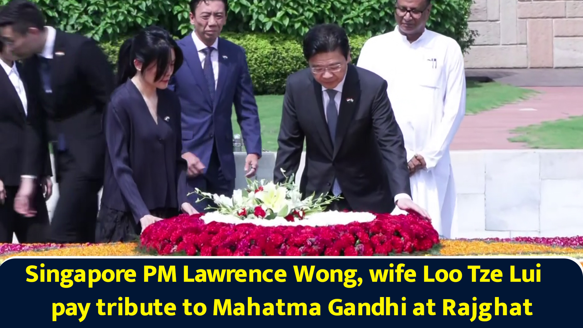 Singapore PM Lawrence Wong, wife Loo Tze Lui pay tribute to Mahatma ...