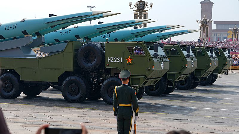 What are the high-tech weapons China is showing off at its Victory parade?