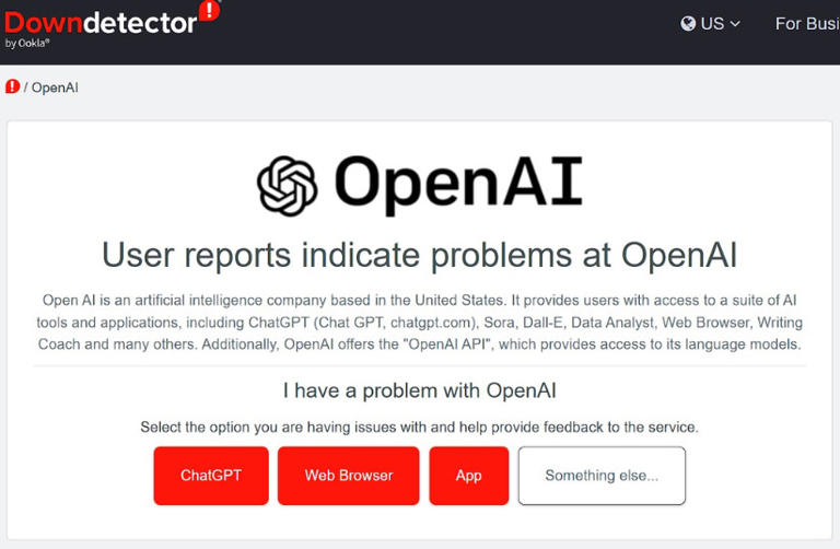 ChatGPT down: Users worldwide report problems, lack of responses from AI tool