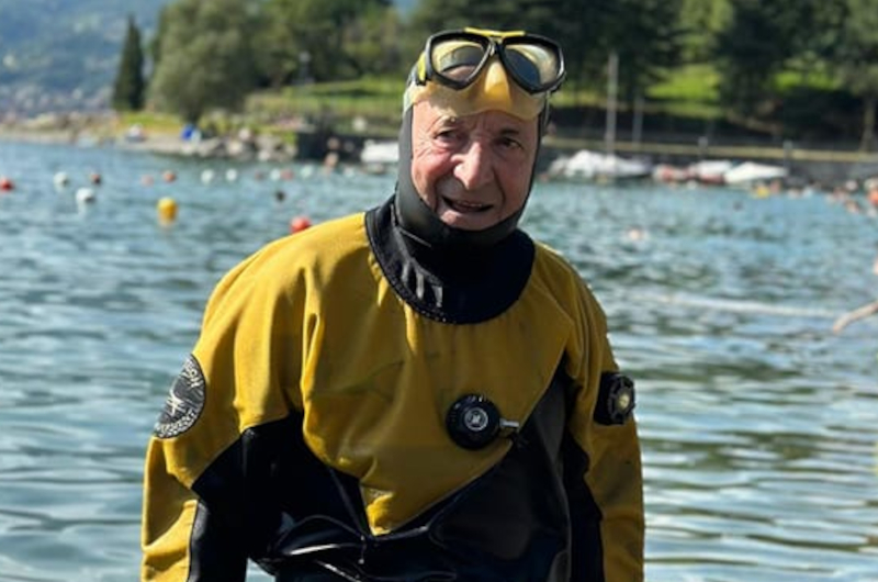 Addio a Rinaldo Marcelli, il decano dei sub del lago di Como