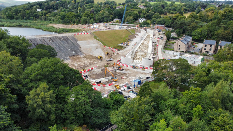 Whaley Bridge dam disaster: Incredible photos show final repairs after ...