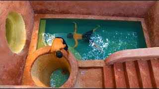 A $0 Underground Temple With Pool Built by Hand From Earth and ...