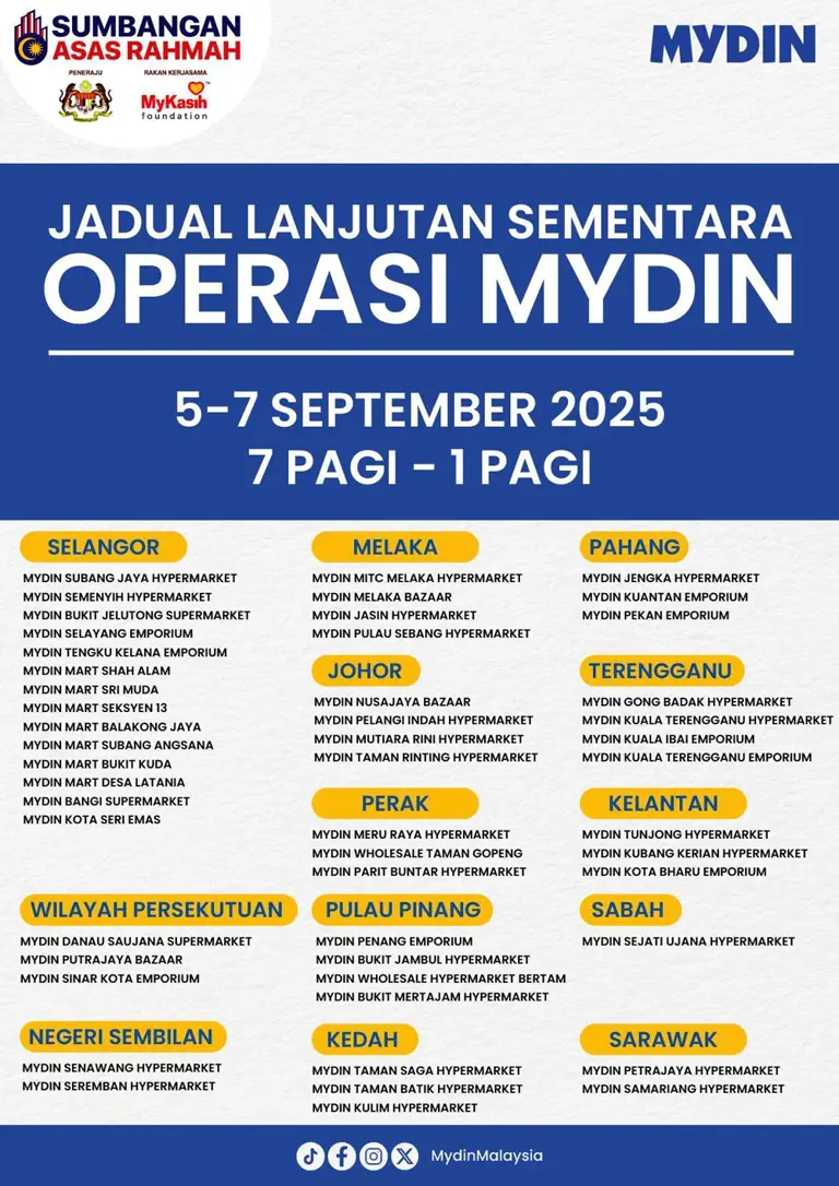 Hypermarket extends opening hours at 50 branches to serve SARA aid shoppers