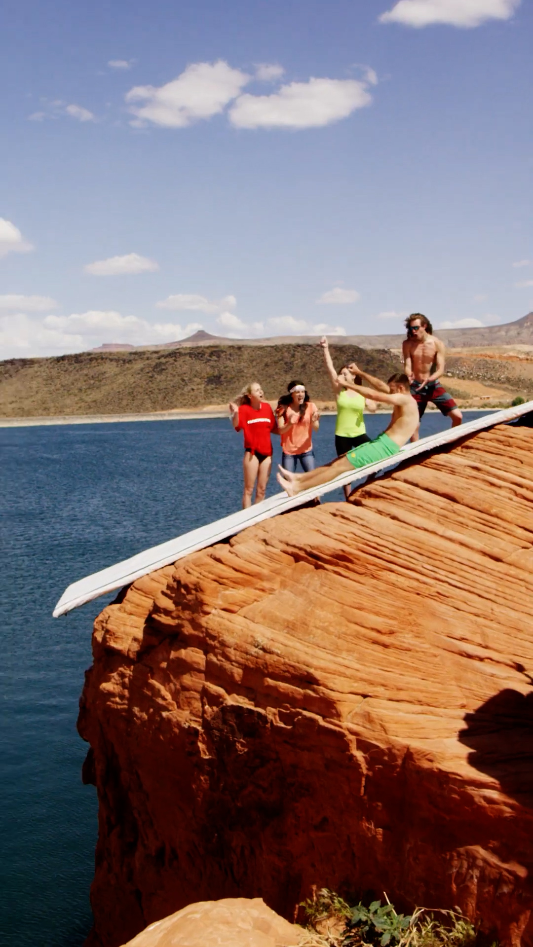 Cliff Dive and Frisbee Catch